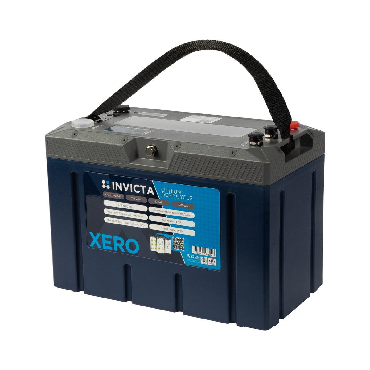 Invicta Xero Lithium 12V100AH BLUETOOTH – DC Direct