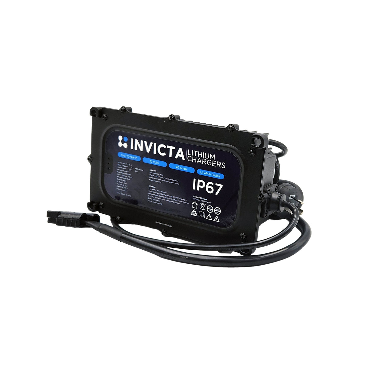 Invicta Lithium Heavy Duty IP67 Charger 12V 20Amp – DC Direct