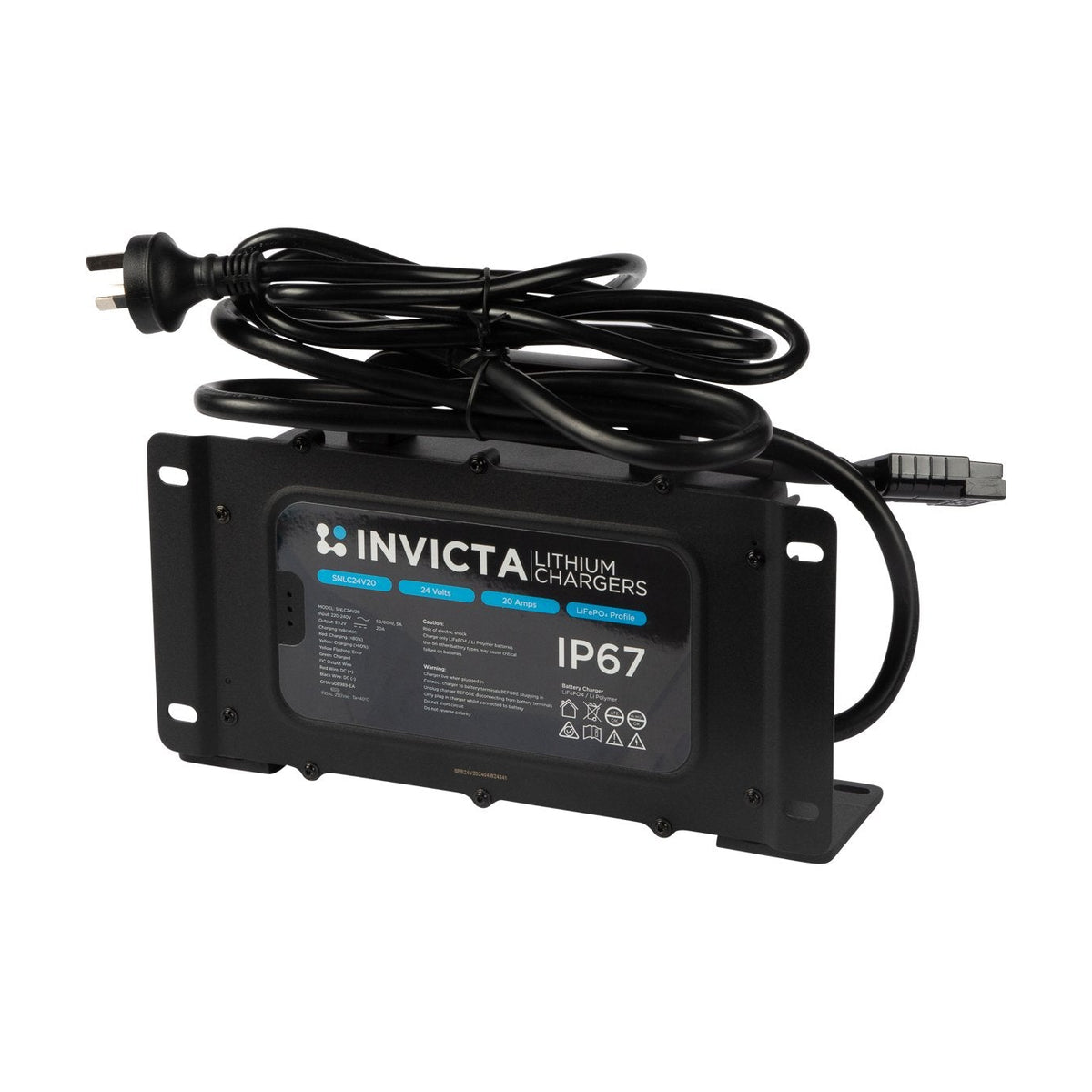Invicta Lithium Heavy Duty IP67 Charger 24V 20Amp – DC Direct